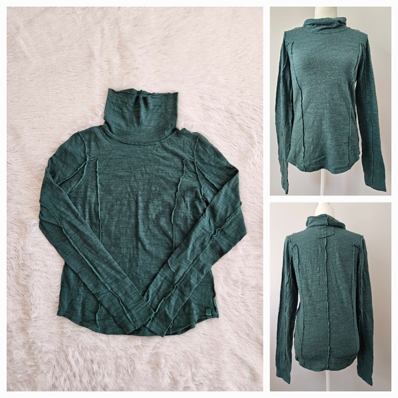 Free People | Tops | 4 Free People We The Free Everyday Layering Long Sleeve Tee Emerald Green ...